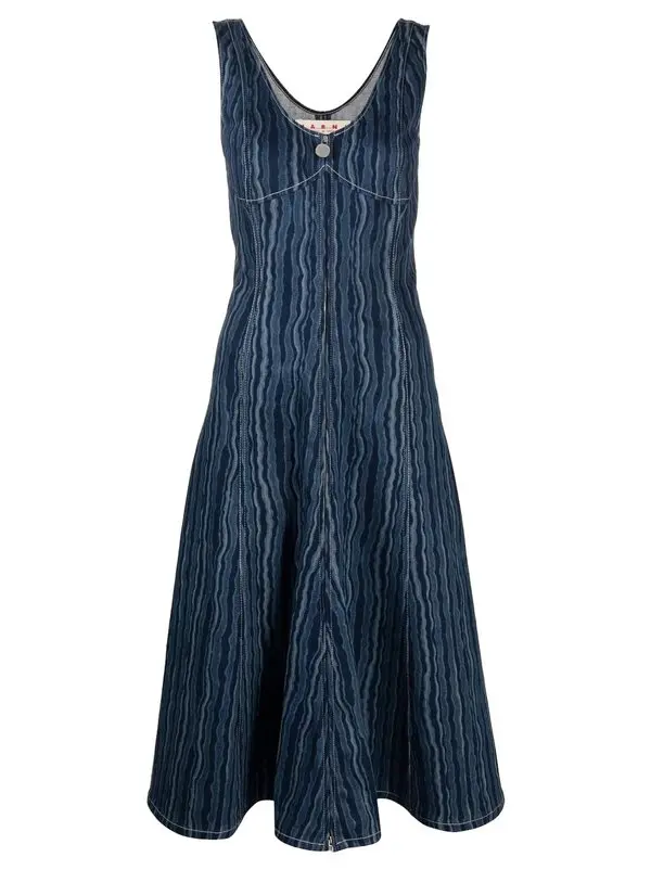 Marni Sleeveless Denim Dress - Blue