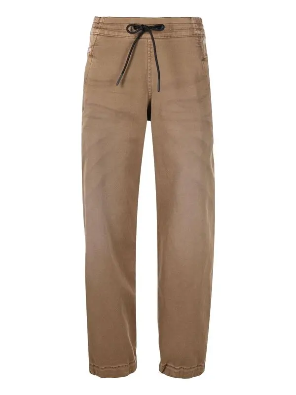 DIESEL® Logo Patch Detail Cotton Jeans - Neutrals