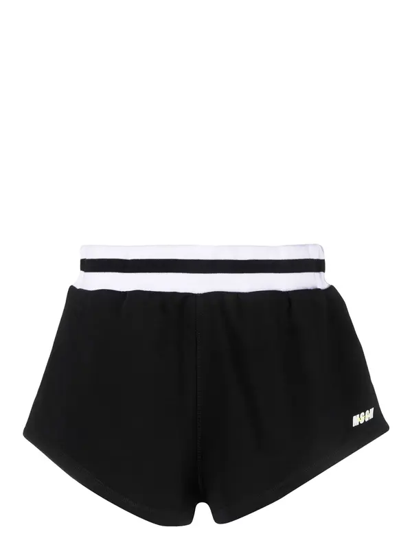 MSGM Logo-print Track Short - Black