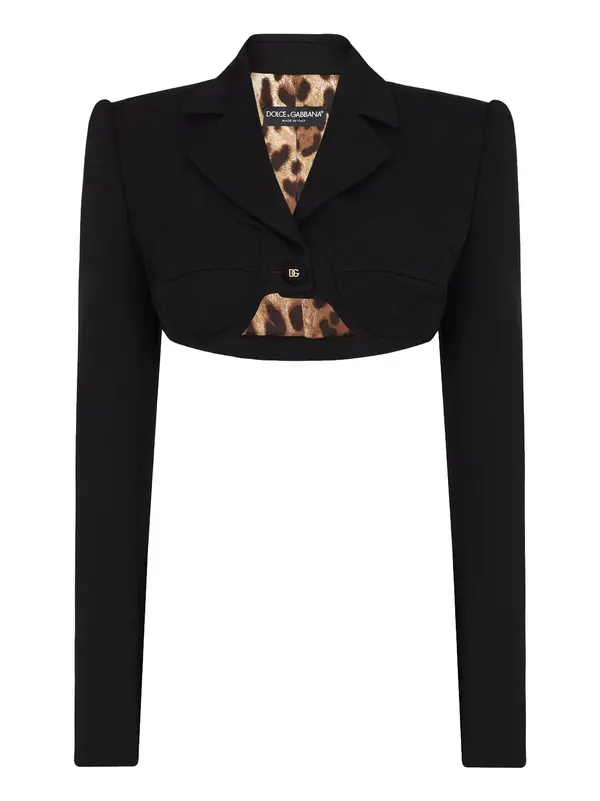 Dolce & Gabbana Cropped Blazer - Black