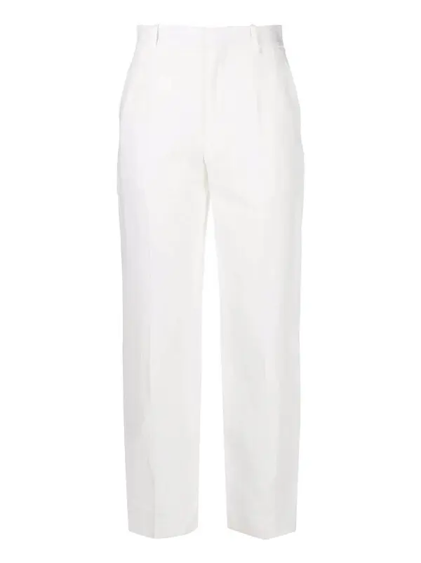 Chloé High-waisted Straight-leg Trousers - White