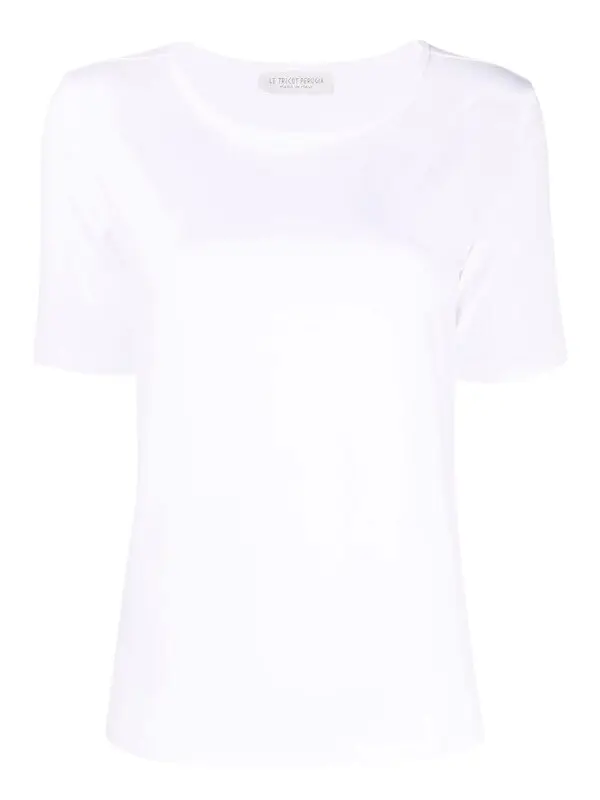 LE TRICOT PERUGIA Scoop Neck T-shirt - White
