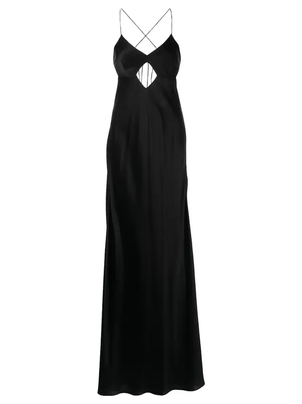Michelle Mason Cut-out Gown - Black