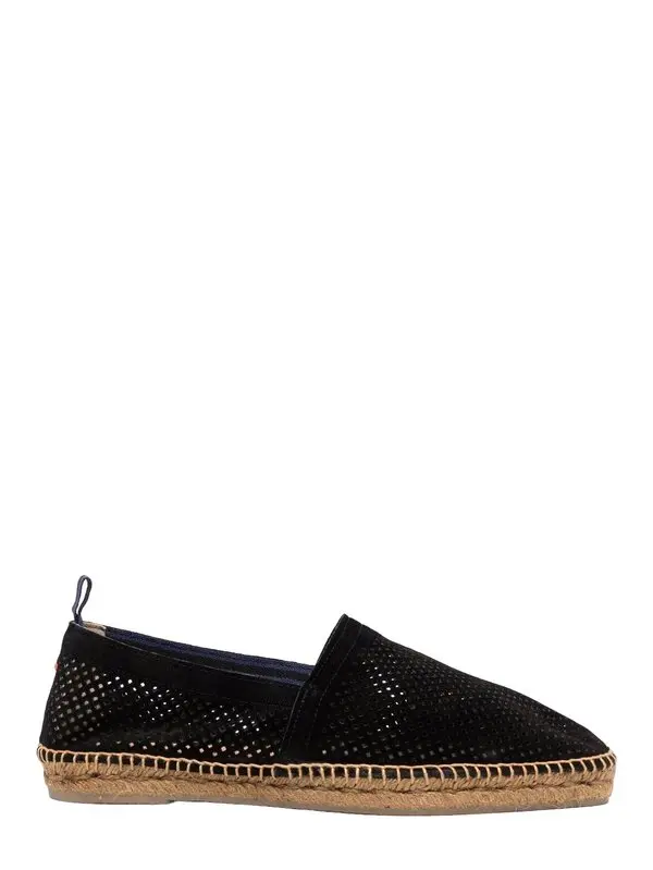 CastaÑer Leather Espadrilles - Black