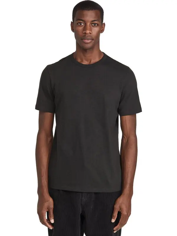 Theory Essential Cosmos Slub Cotton Tee - Black