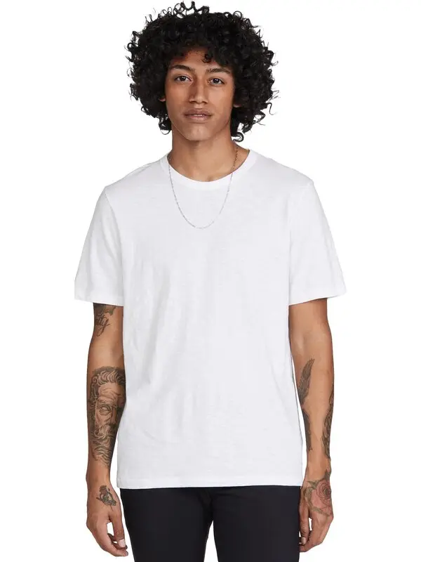 Theory Essential Cosmos Slub Cotton Tee - White