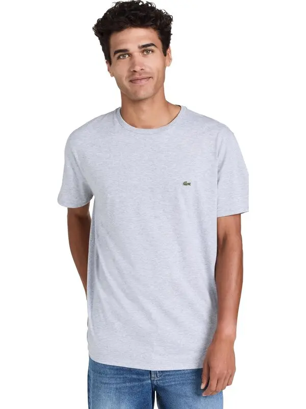 Lacoste Crew Neck Pima Cotton Jersey T-shirt - Grey Chine