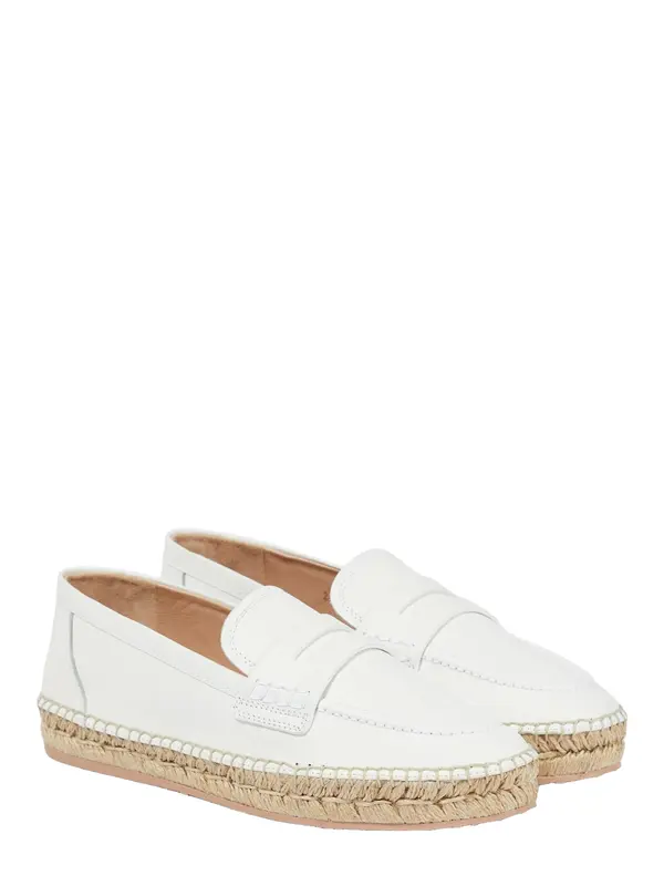 GIANVITO ROSSI Lido Espadrille Loafers - White
