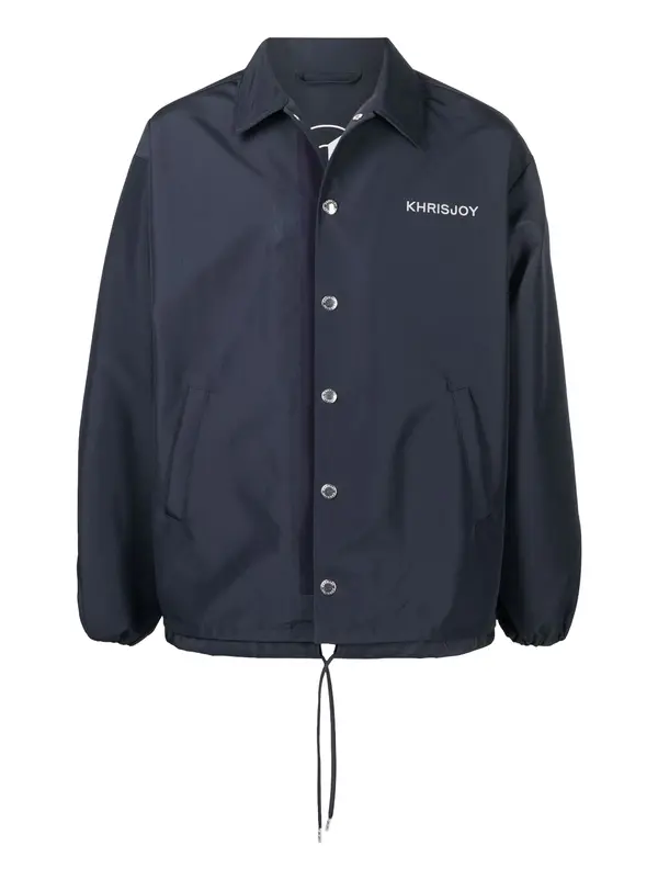 Khrisjoy Logo-embroidered Shirt Jacket - Blue