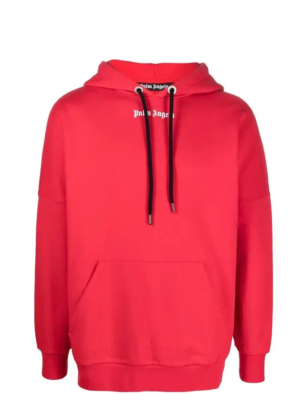 Palm Angels Logo-print Hoodie - Red