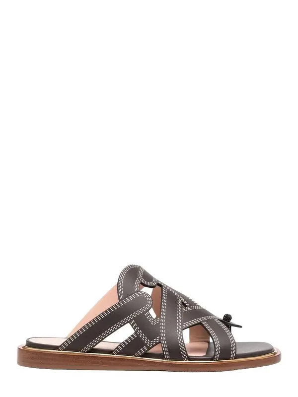 Bally Sandals With Contrast Stitching - Black