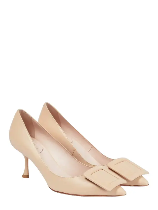 ROGER VIVIER Viv' In The City 65 Leather Pumps - Beige