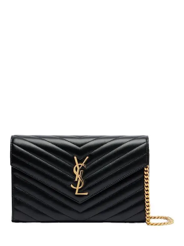 Saint Laurent Cassandre Matelassé Leather Bag - Black