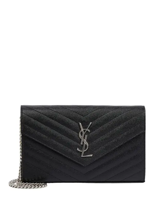 Saint Laurent Cassandre Matelassé Leather Bag - Black