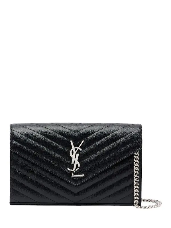 Saint Laurent Cassandre Matelassé Leather Bag - Black