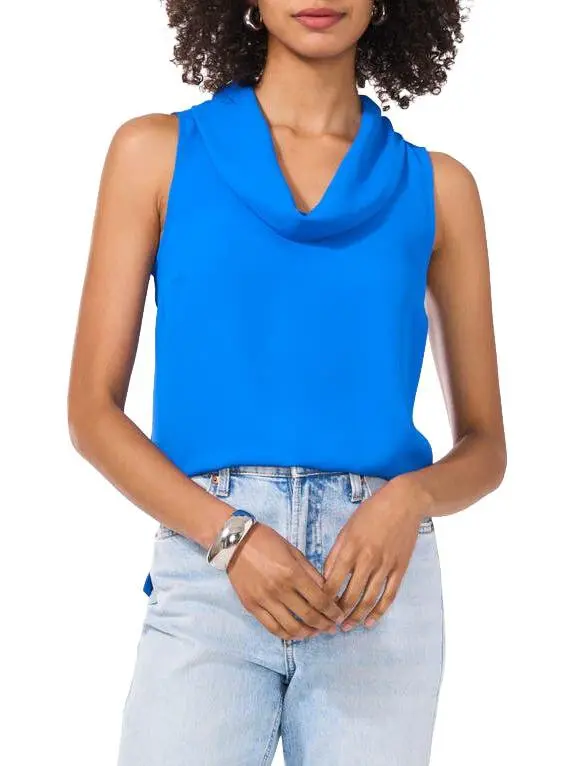 Vince Camuto Cowl Neck Sleeveless Blouse - Royal Azure