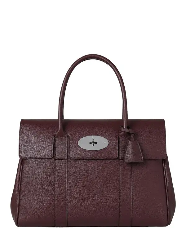 Mulberry Bayswater Grained Leather Satchel - Black Cherry