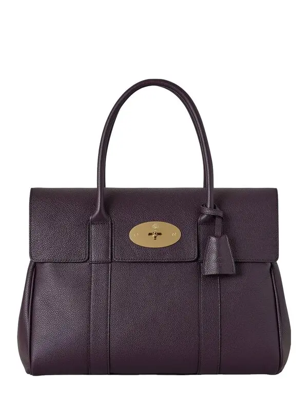 Mulberry Bayswater Grained Leather Satchel - Deep Aubergine
