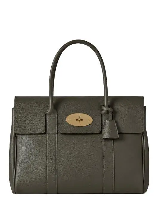 Mulberry Bayswater Grained Leather Satchel - Juniper Green