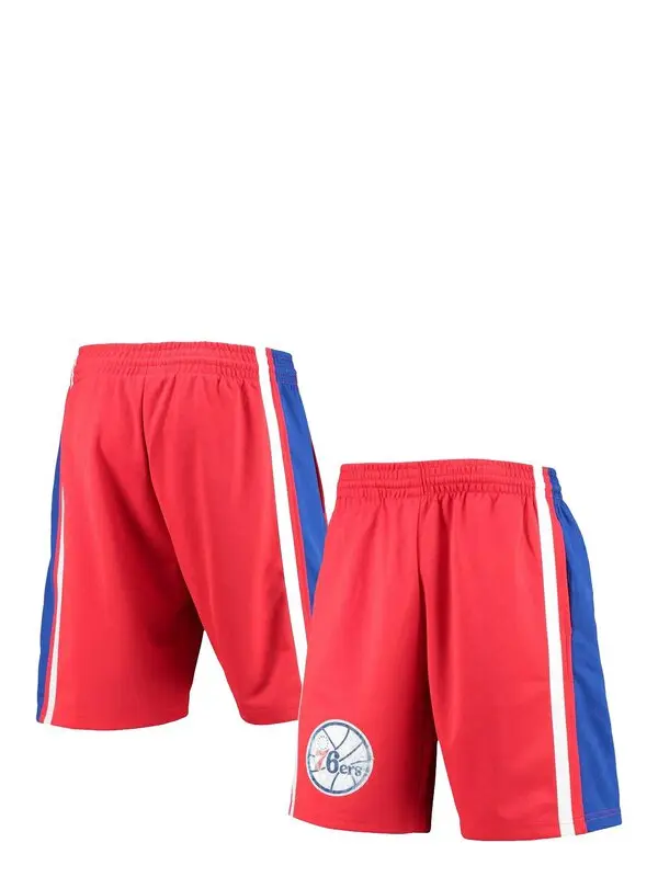 Mitchell & Ness Philadelphia 76ers Hardwood Classics 75th Anniversary Swingman Shorts - Red