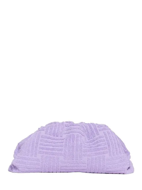 Bottega Veneta The Pouch Jacquard Terry Cloth Clutch - Wisteria-silver