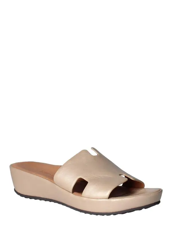 L'AMOUR DES PIEDS Catiana Platform Sandal - Gold