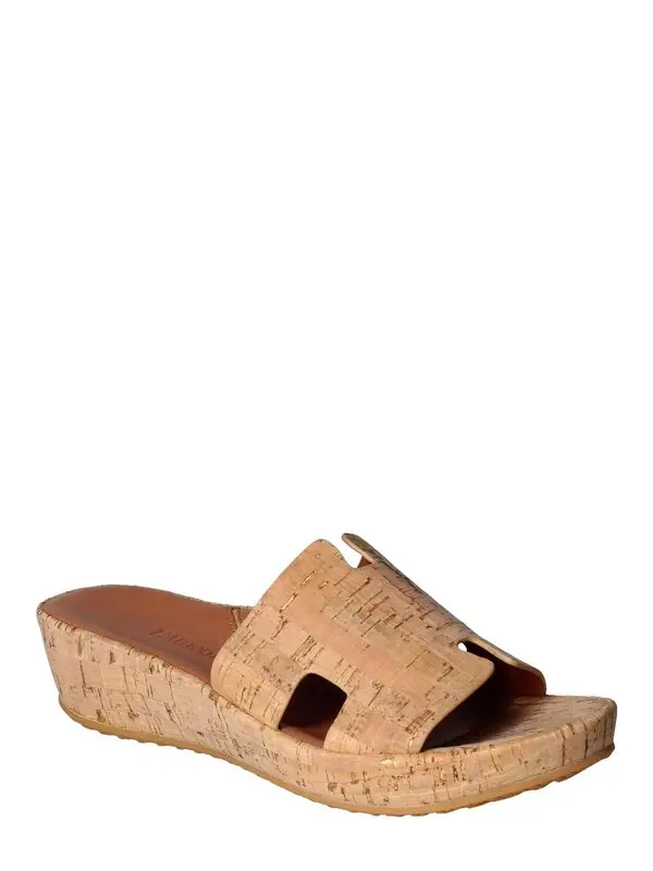 L'AMOUR DES PIEDS Catiana Platform Sandal - Natural/gold