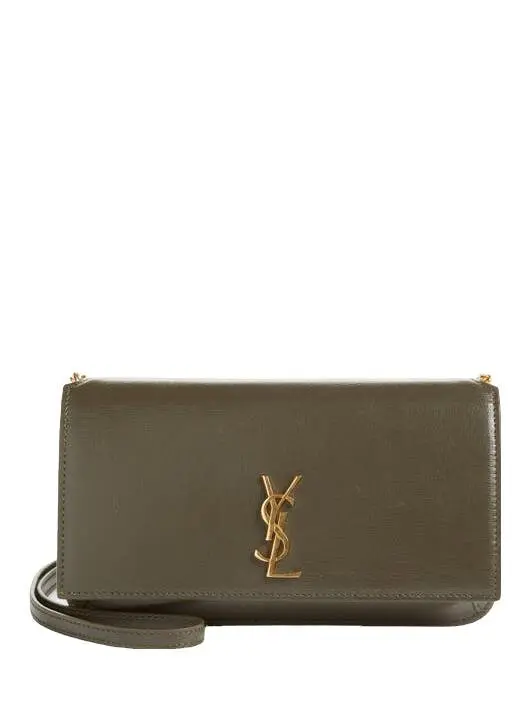 Saint Laurent Monogram Phone Shoulder Bag - Light Musk