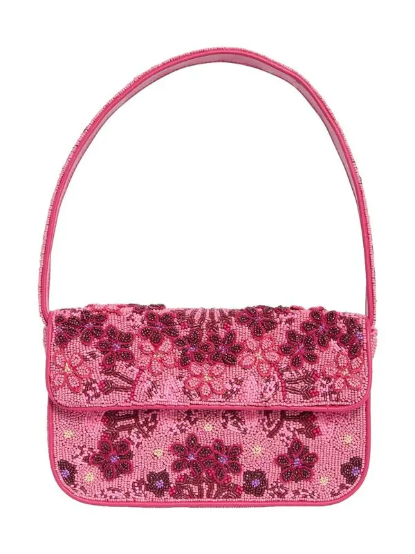 Staud Tommy Beaded Shoulder Bag - Blossom Garden Party