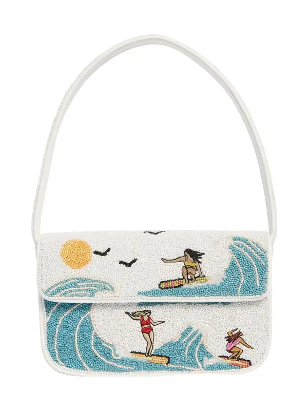 Staud Tommy Beaded Shoulder Bag - Surf Babes