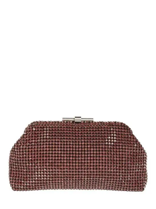 REISS Adaline Crystal Embellished Clutch - Purple
