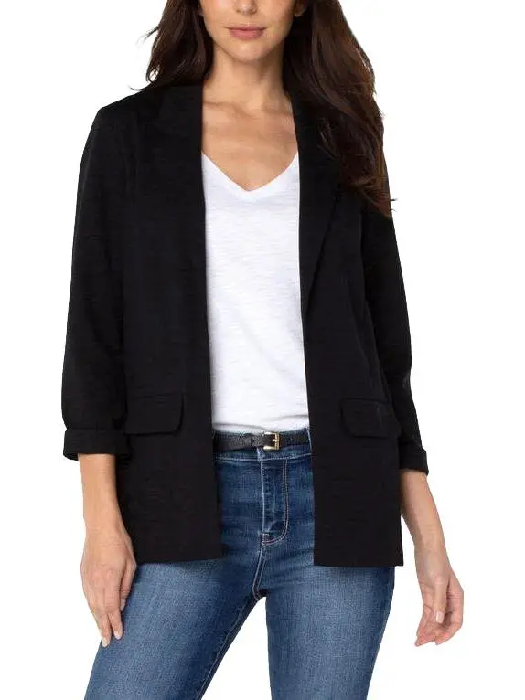 LIVERPOOL Princess Detail Boyfriend Blazer - Black