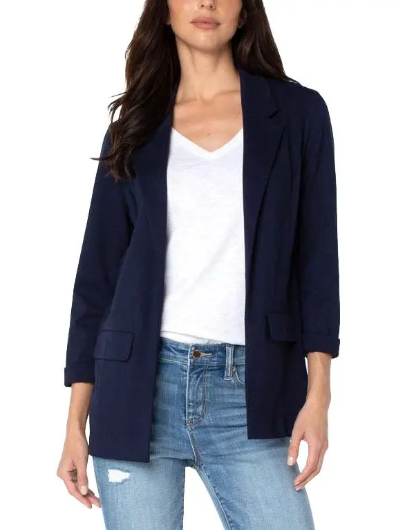 LIVERPOOL Princess Detail Boyfriend Blazer - Cadet Blue