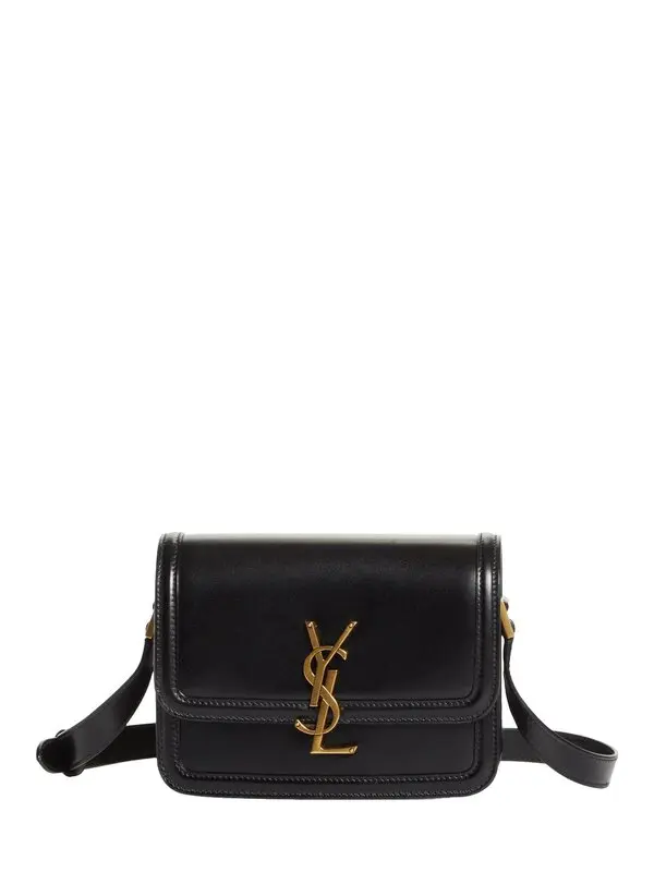 Saint Laurent Small Solferino Leather Shoulder Bag - Nero