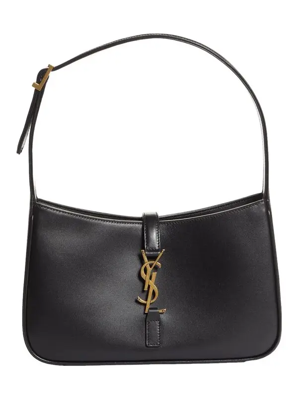 Saint Laurent Le 5 À 7 Leather Hobo - Nero