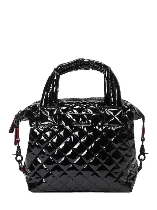 Mz Wallace Small Sutton Deluxe Tote - Black Lacquer