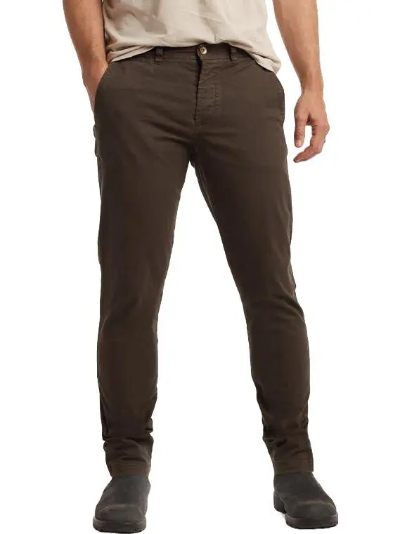 ROAN Raleigh Stretch Cotton Chino Pants - Olive