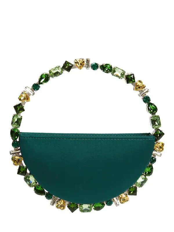 L’ALINGI Eternity Crystal Top Handle Bag - Emerald