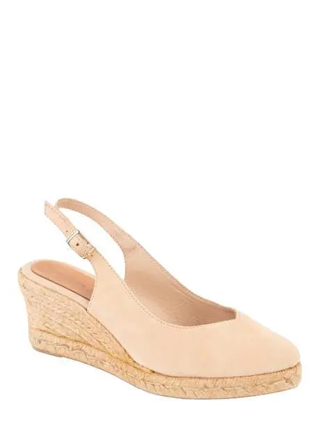 PATRICIA GREEN Poppy Slingback Espadrille Wedge - Beige
