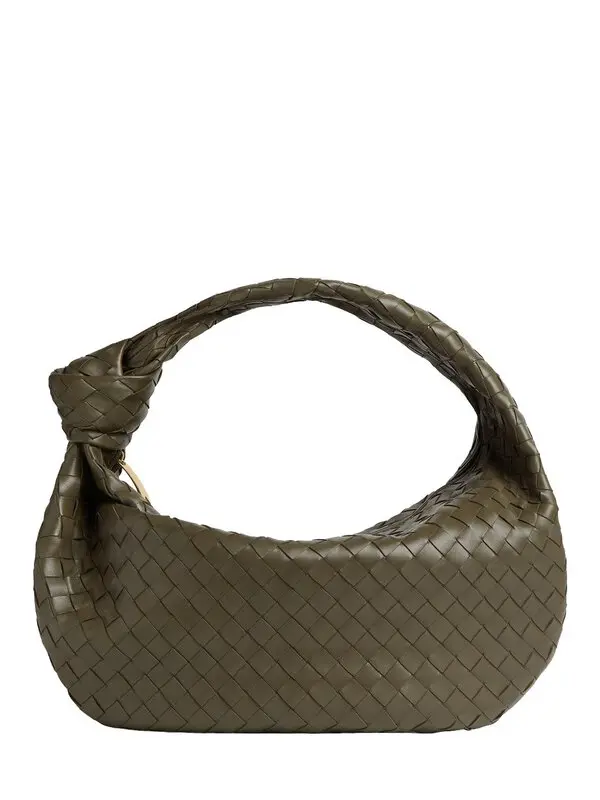 Bottega Veneta Jodie Leather Hobo Bag - 3228 Cypress-gold