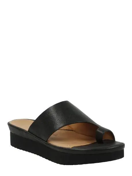 L'AMOUR DES PIEDS Ahlina Platform Sandal - Black Lamba