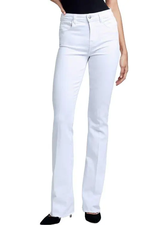 L'Agence Ruth High-rise Straight-leg Jeans - Blanc