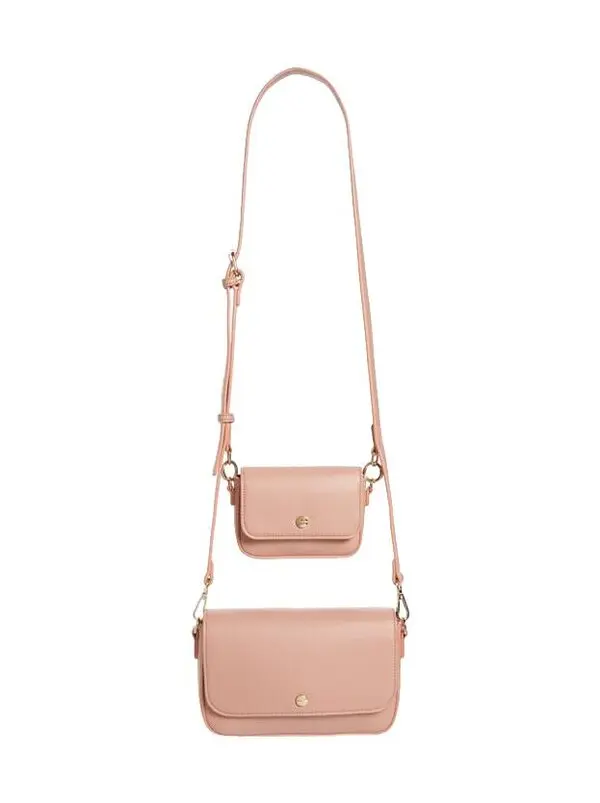 MALI + LILI 2-piece Vegan Leather Crossbody Bag - Blush