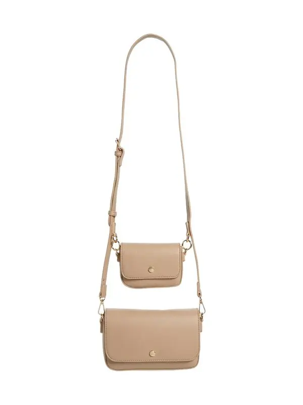 MALI + LILI 2-piece Vegan Leather Crossbody Bag - Tan