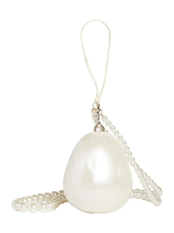 Simone Rocha Micro Imitation Pearl Top Handle Bag - Pearl/pearl