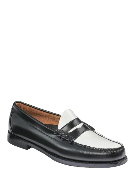 G.H.BASS Weejuns® Larson Leather Penny Loafer - Black/white