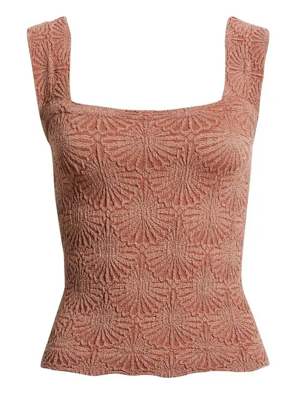 Free People Love Letter Floral Knit Camisole - Canyon Sunset