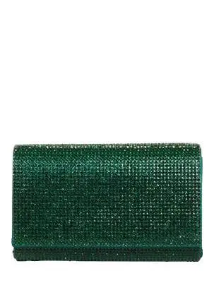Judith Leiber Fizzy Beaded Clutch - Ebonized Emerald Green