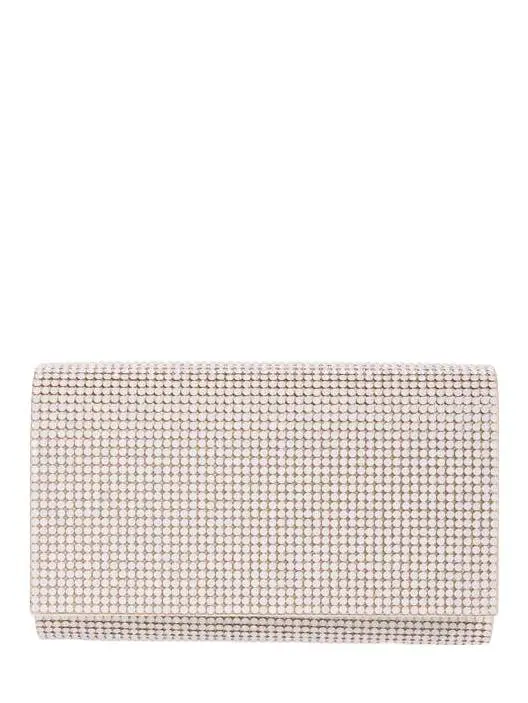 Judith Leiber Fizzy Beaded Clutch - Silver/ Golden/ Opal