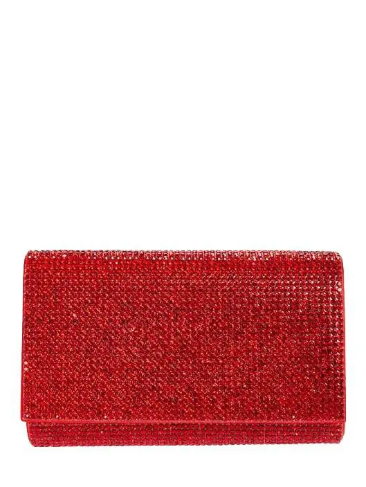 Judith Leiber Fizzy Beaded Clutch - Silver/ Siam